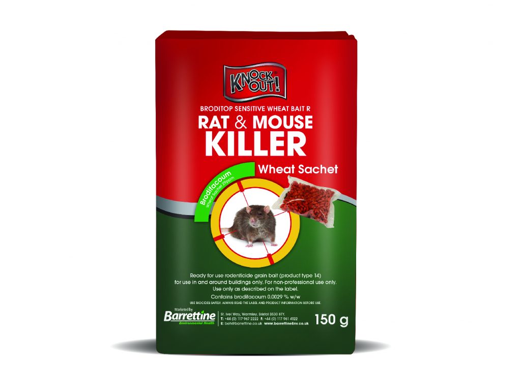 Knockout Rat & Mouse Killer Whole Wheat Sachets 150g - Ellis Dawe & Son Ltd